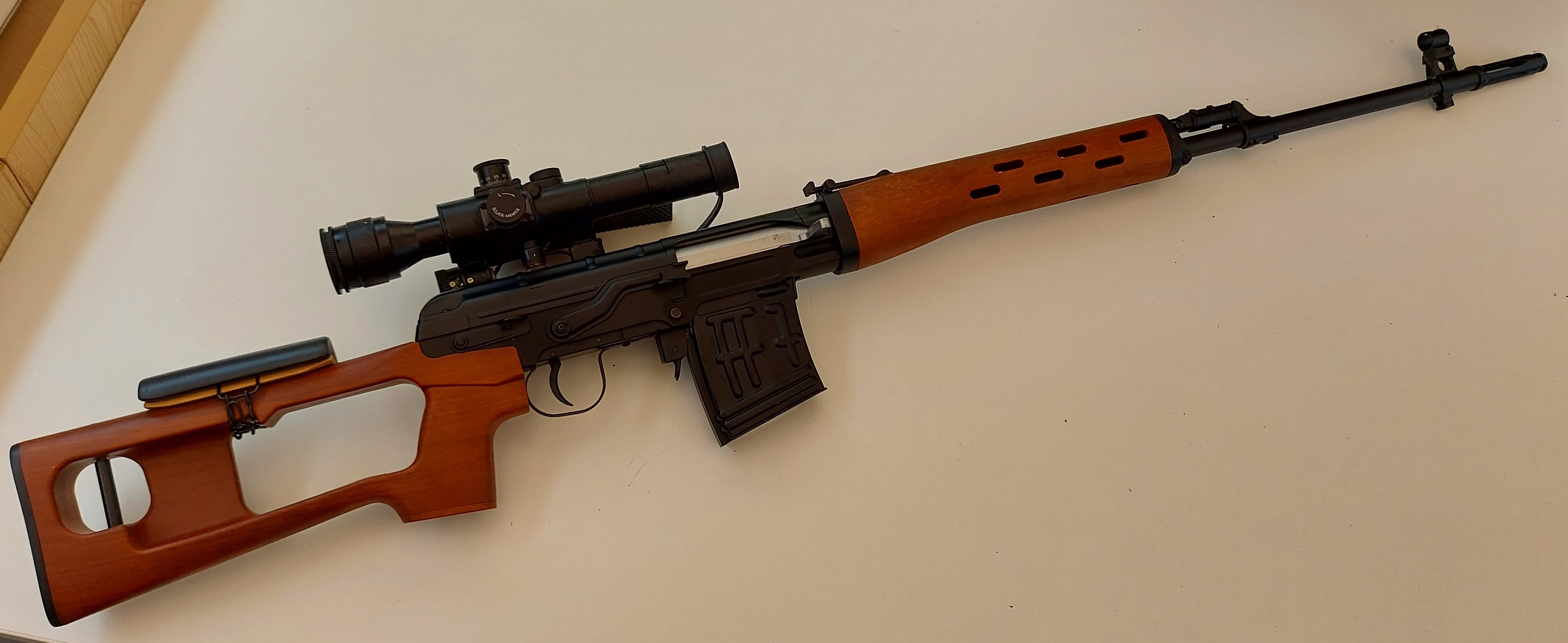 SVD Dragunov spring met PSO-1 type optic, nooit gebruikt - Airsoft Bazaar